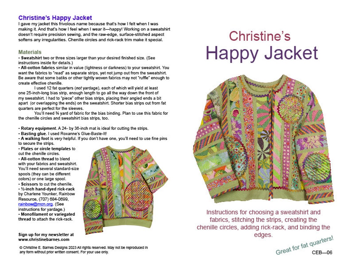 Sweatshirt Jacket With Chenille and Rick Rack Trim - Etsy