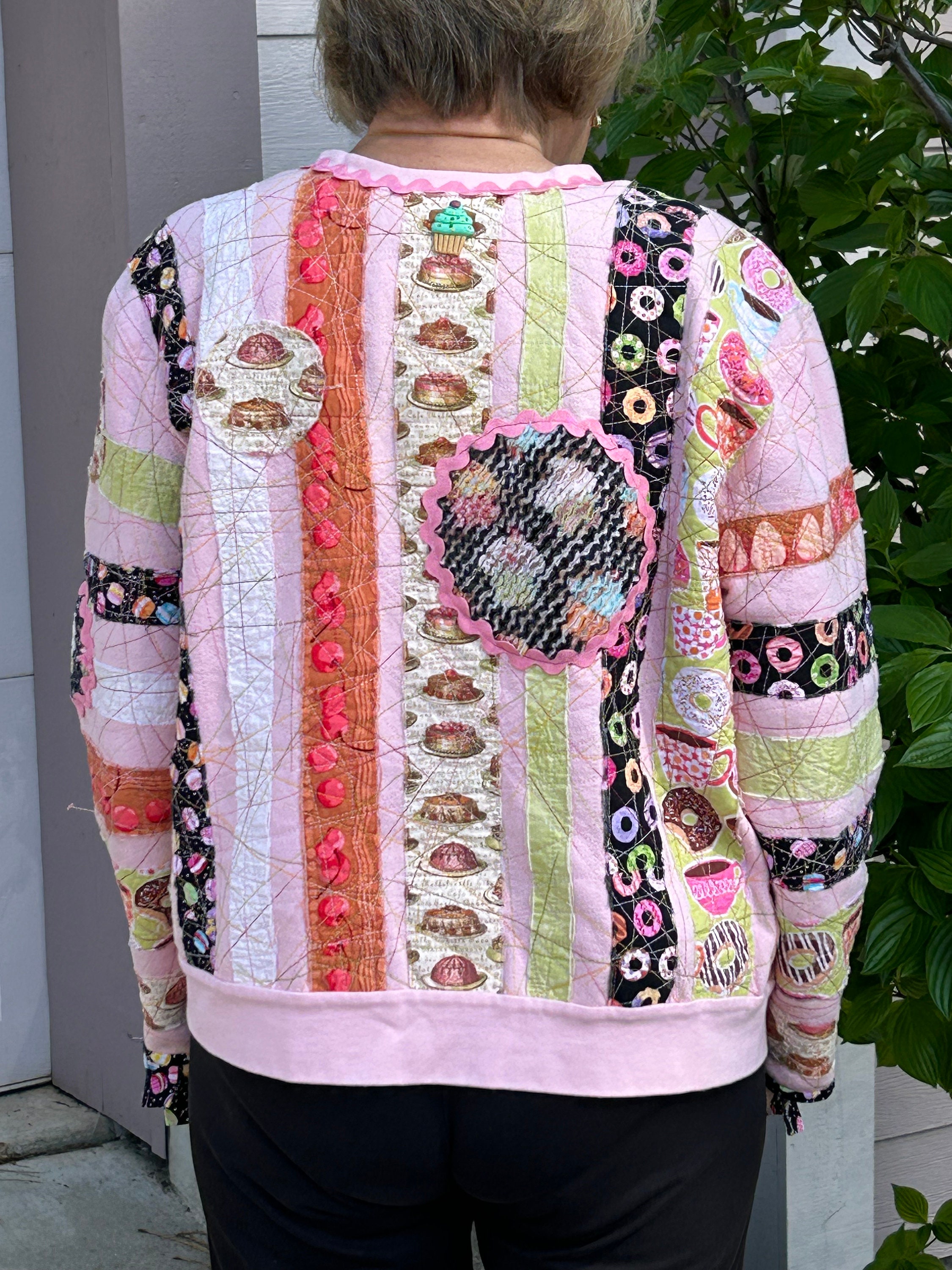 Sweatshirt Jacket With Chenille and Rick Rack Trim - Etsy