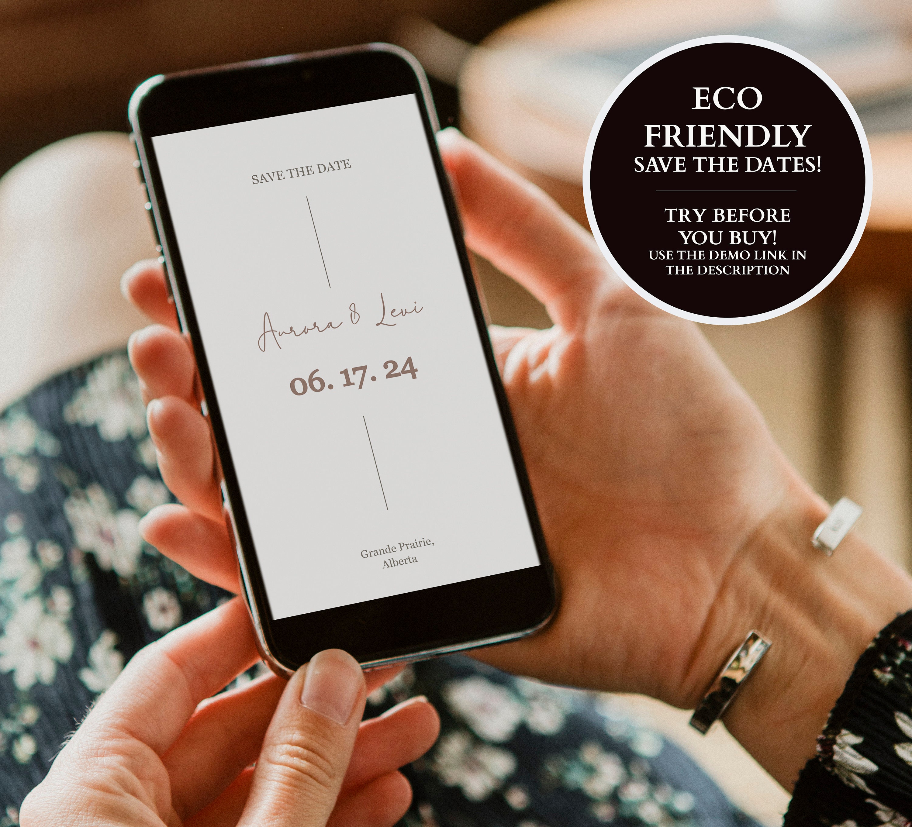 Electronic Save the Date Template, Modern Save the Date Template ...