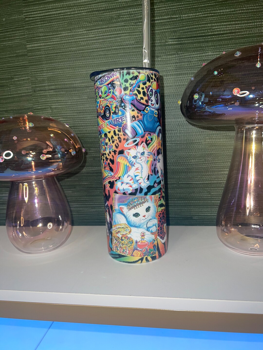 20oz Lisa Frank Vibes Tumbler, Lisa Frank 90s, Nostalgia, Cute ...