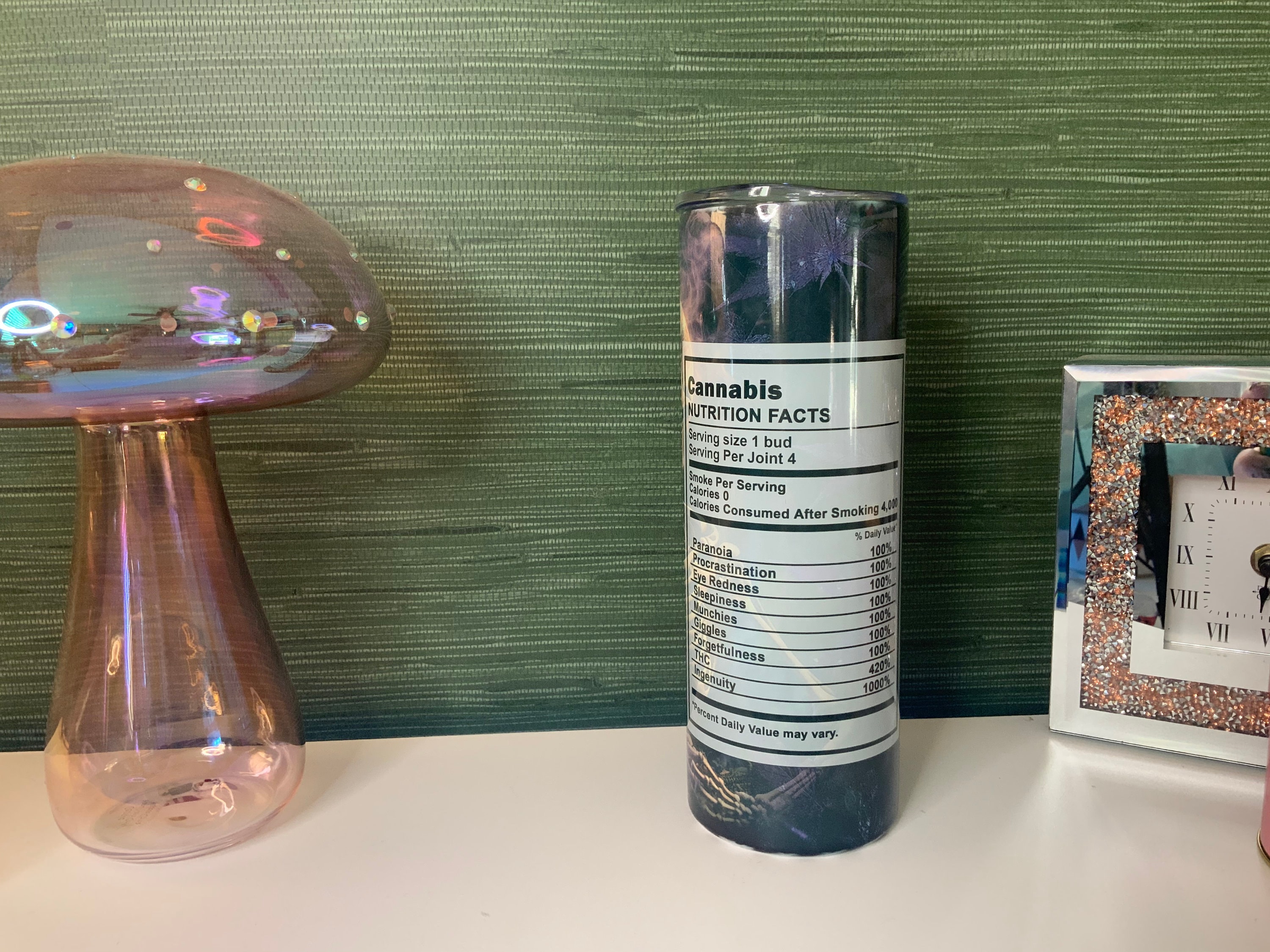 20 Oz Guys Cannabis Tumbler, Weed Tumbler, Maryjane, Skeleton Smoking ...