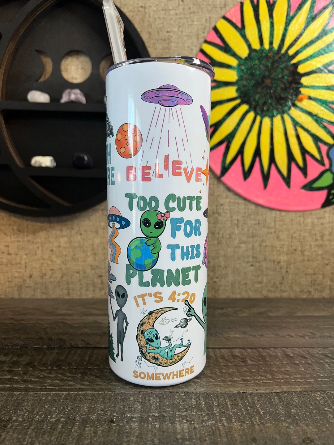 20oz Alien Tumbler, Alien Tumbler, Aliens, 420, Funny Tumbler, Gift ...
