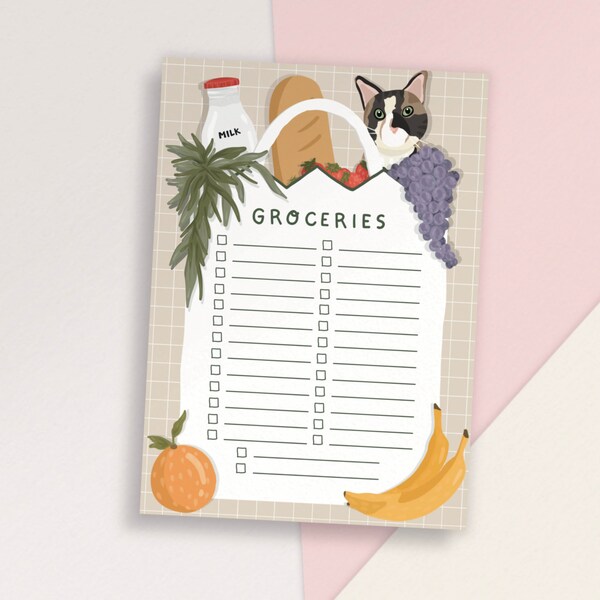 Grocery List Notepad - Etsy