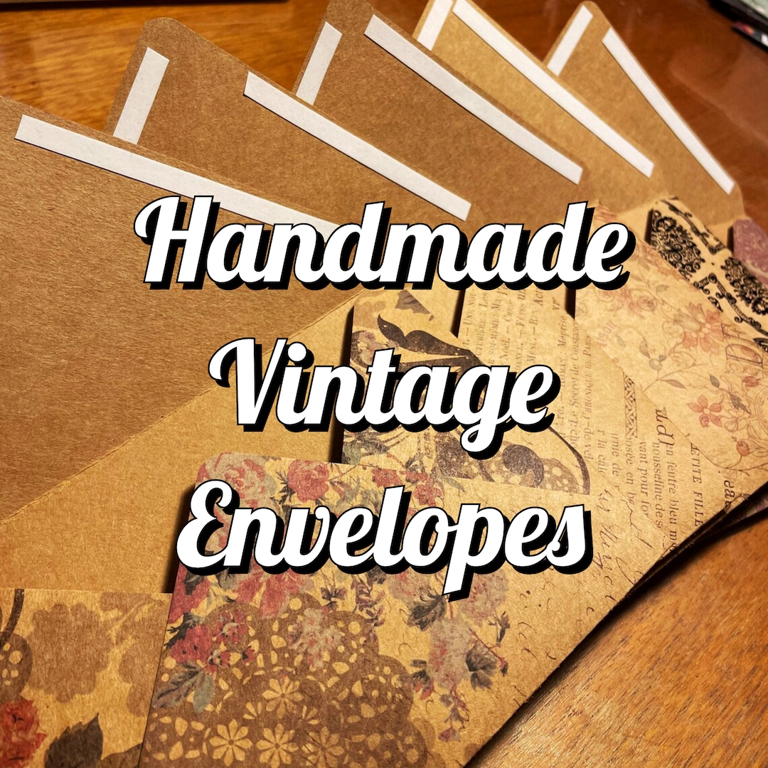 Handmade Vintage Envelopes | Self-sealing | Kraft Paper | Single Sided ...