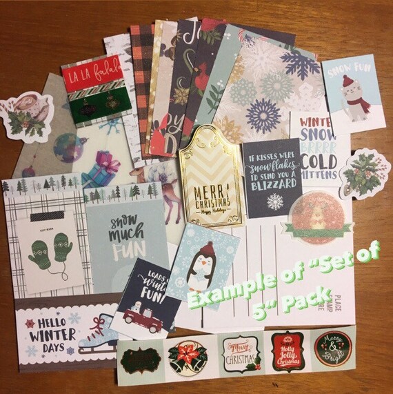 DIY Christmas Postcard Kit Handmade Do It Yourself Craft | Etsy