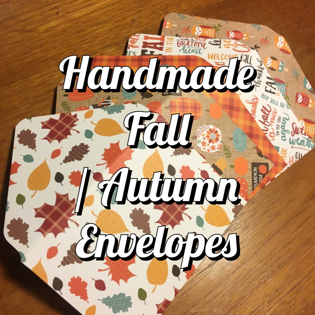 Handmade Fall Autumn Envelopes | Double Sided | Fall Autumn | Penpal ...