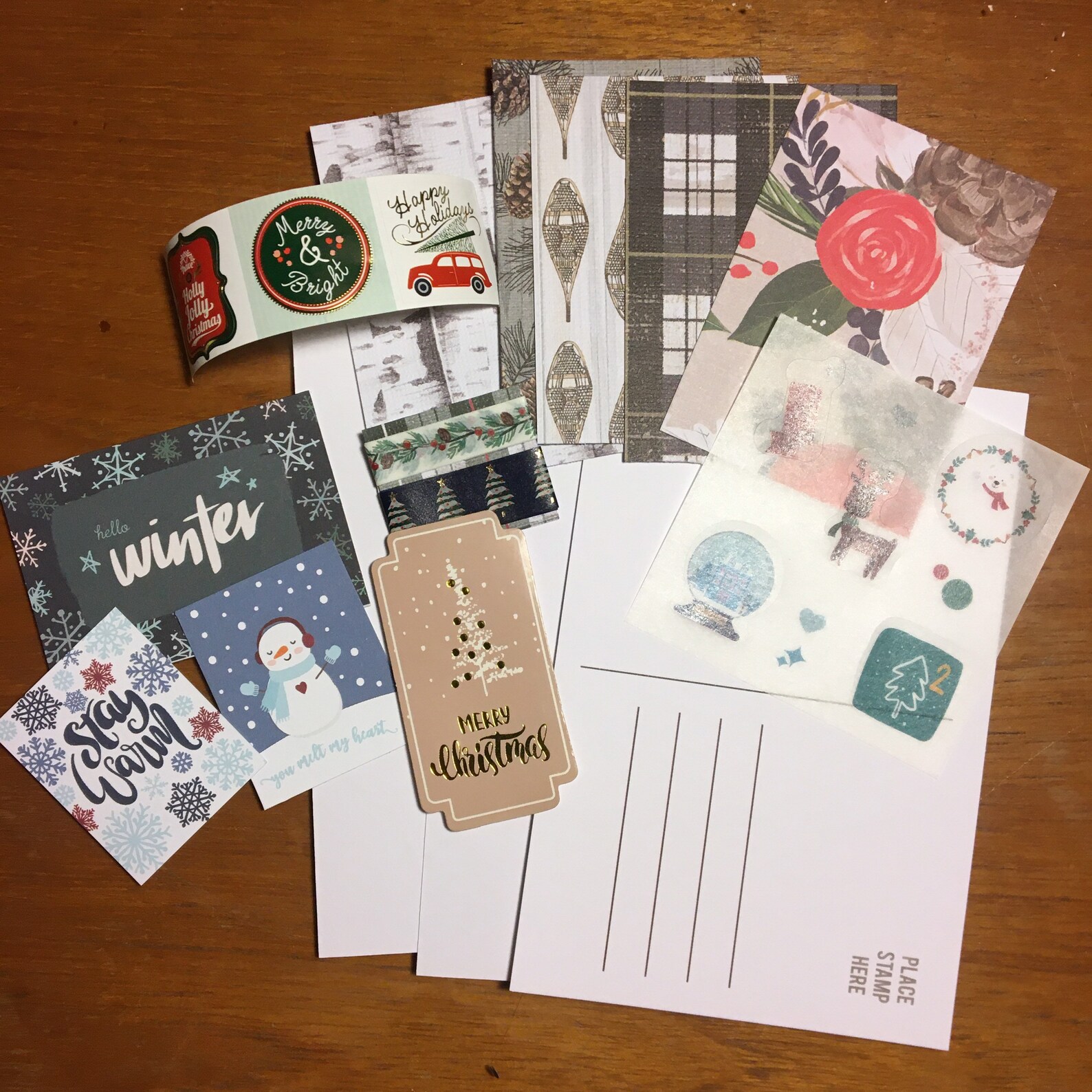 DIY Christmas Postcard Kit | Handmade | Do It Yourself | Craft Supplies ...
