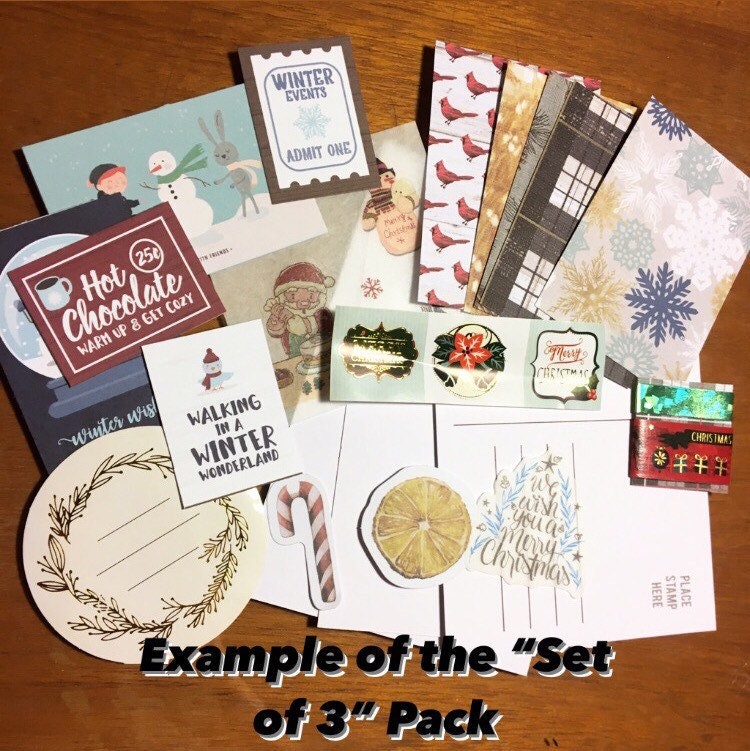 DIY Christmas Postcard Kit Handmade Do It Yourself Craft | Etsy