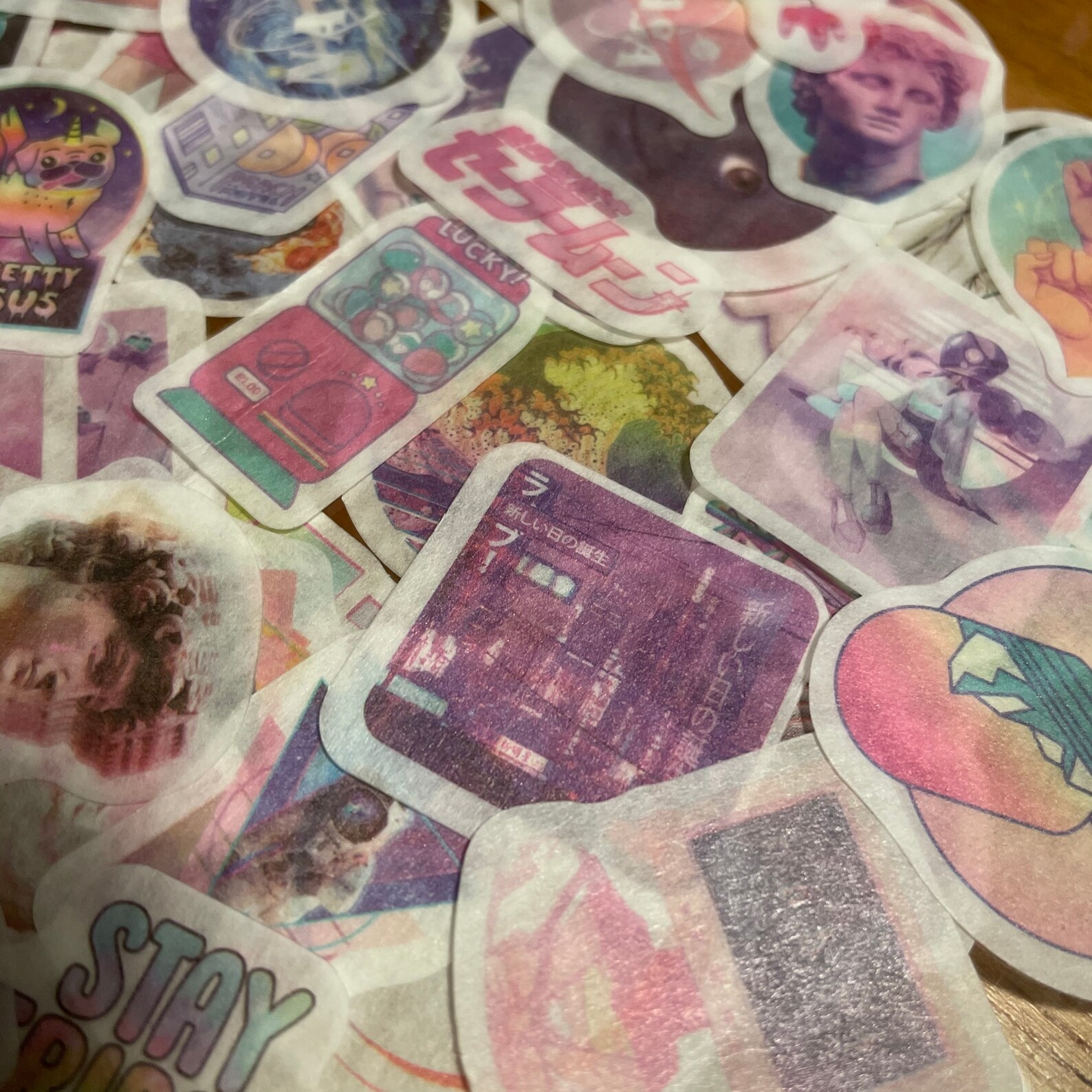 Pack of 25 "aesthetic" Sticker Flakes | Aesthetic Sticker Flakes ...