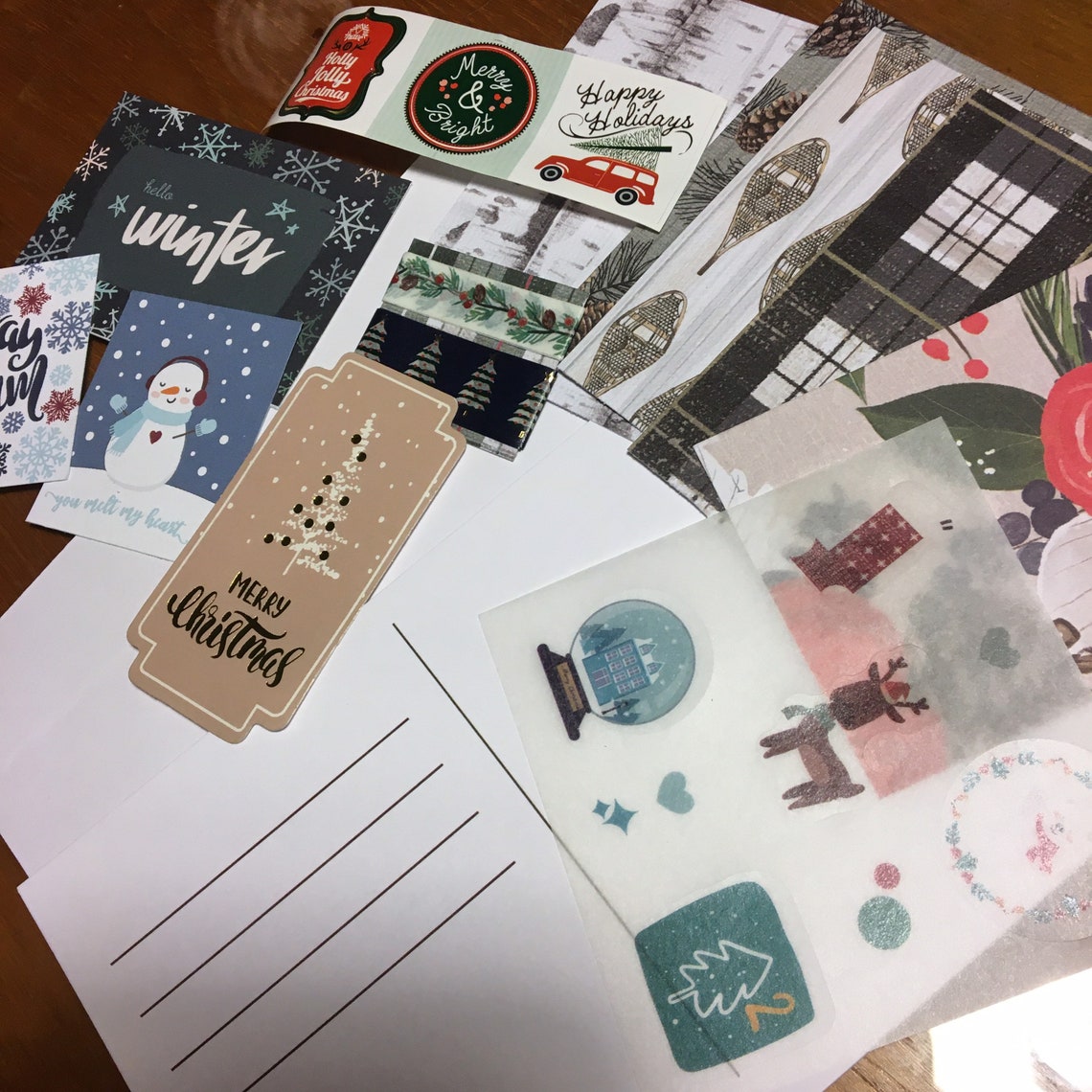 DIY Christmas Postcard Kit | Handmade | Do It Yourself | Craft Supplies ...