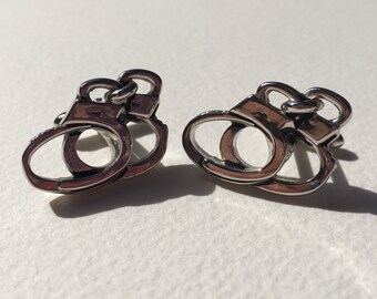 Vintage Novelty Police Law Enforcement Handcuff Cufflinks in Original ...