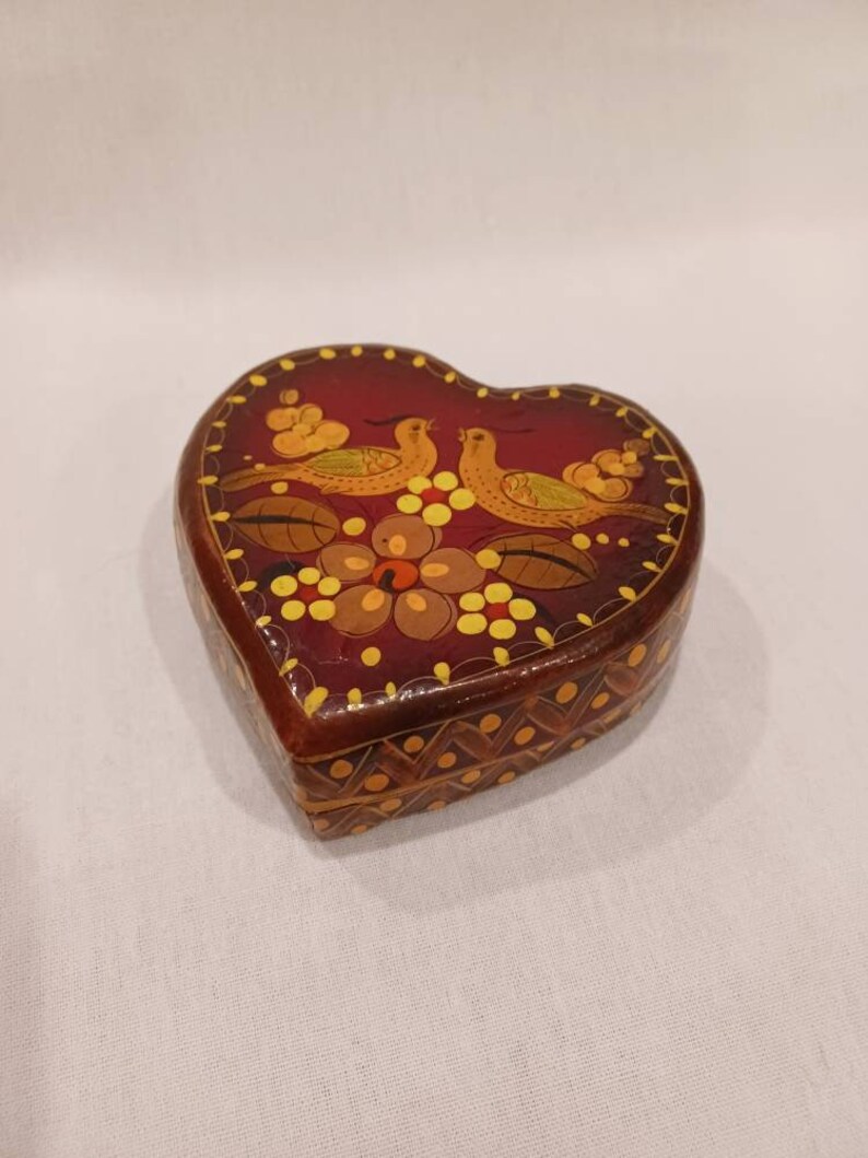 Vintage Ser Mel Mexican Folk Art Paper Mache Heart Shaped - Etsy