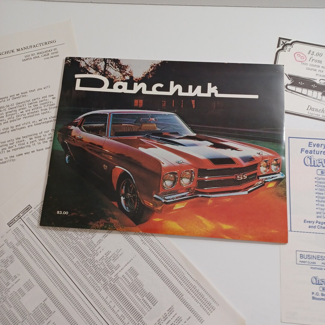 Danchuk Chevrolet Chevelle 1986 Parts Catalog With Extras - Etsy