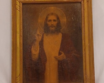 Antique Jesus Frame - Etsy