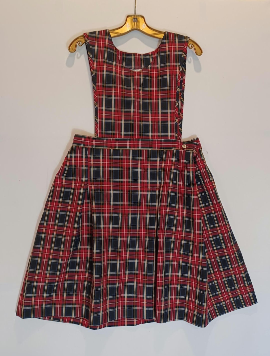1980s Dennis School Uniform Plaid Jumper Vtg Girl's / Junior Size 16.5 ...