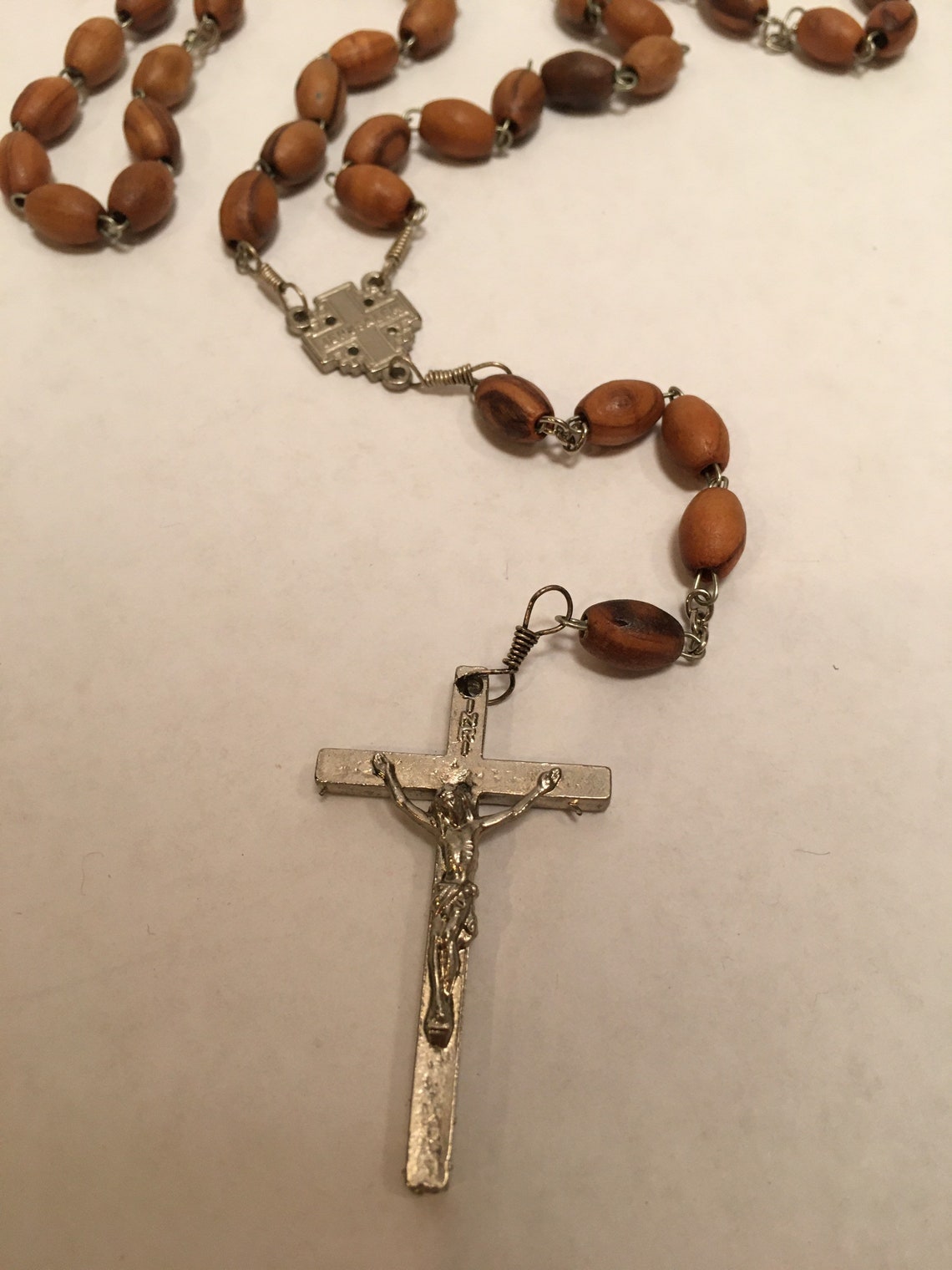 Jerusalem Olive Wood Bead Rosary | Etsy
