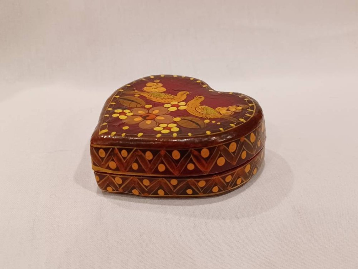 Vintage Ser Mel Mexican Folk Art Paper Mache Heart Shaped - Etsy