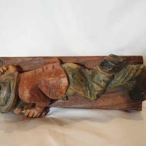 Vintage Carved Wooden Hobo Sleeping on an Old 2x4 - Etsy