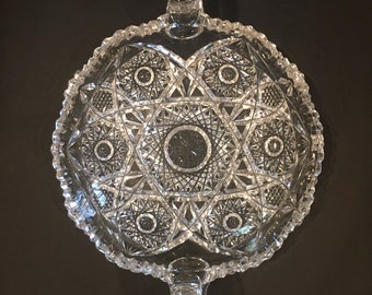 ABP American Brilliant Period Cut Glass Center Bowl 1880 1910 - Etsy