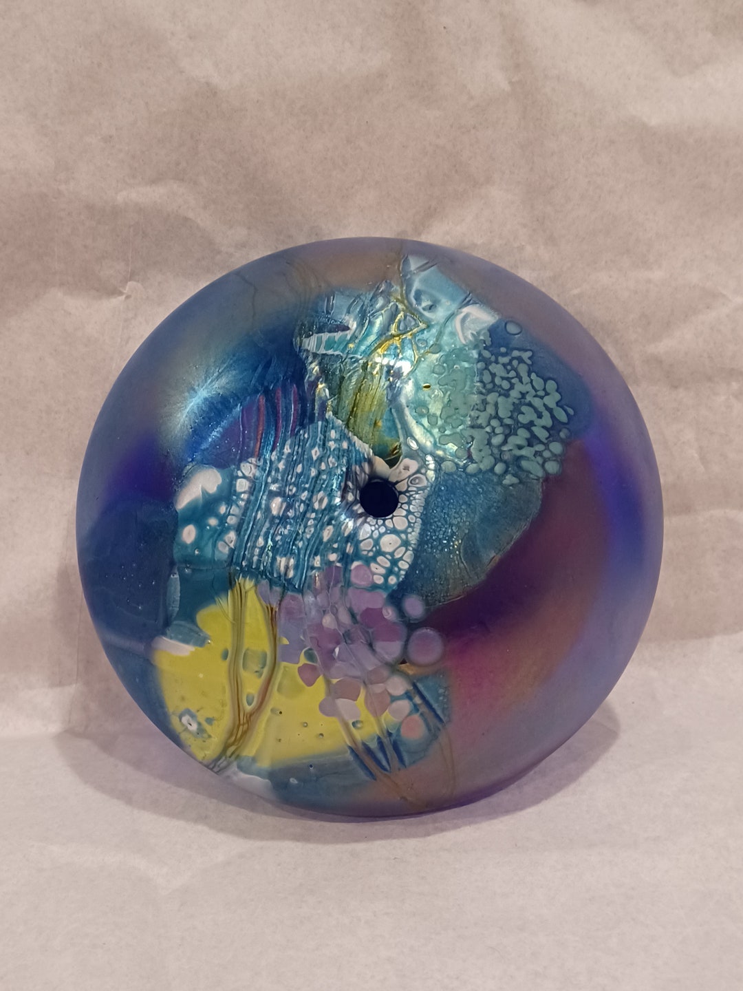 Glasshouse Studio Oil Lamp, Art Object, Paperweight Vintage 1993 - Etsy