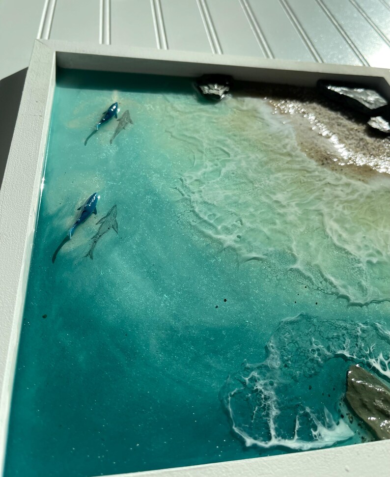 Custom Resin Painting, Large Ocean Wave Resin Art, Art Resin Sea Epoxy ...