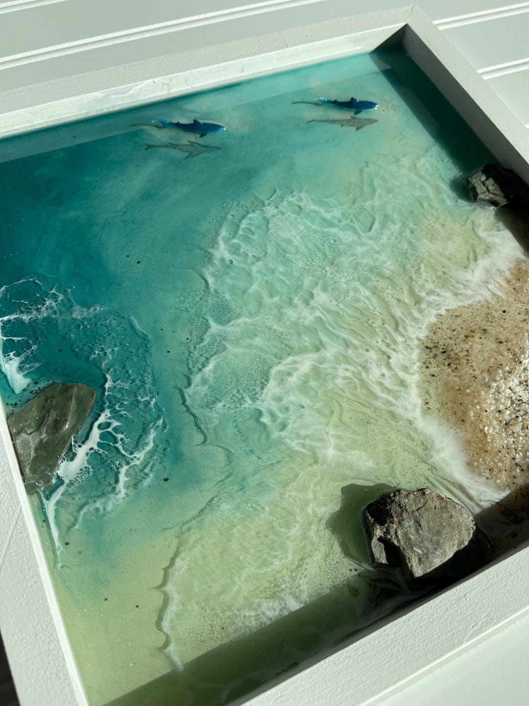 Custom Resin Painting, Large Ocean Wave Resin Art, Art Resin Sea Epoxy ...