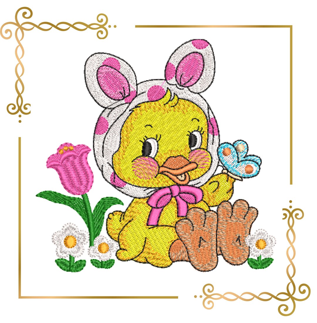 Easter Ducky Embroidery Design to the Direct Download Gift for Child - Etsy