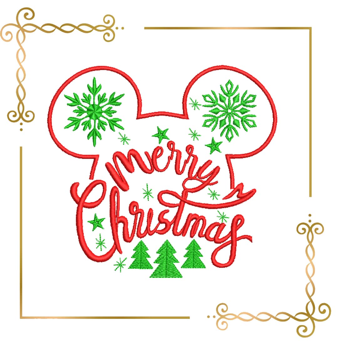 Mickey Mouse, Christmas, Design to the Direct Download - Etsy
