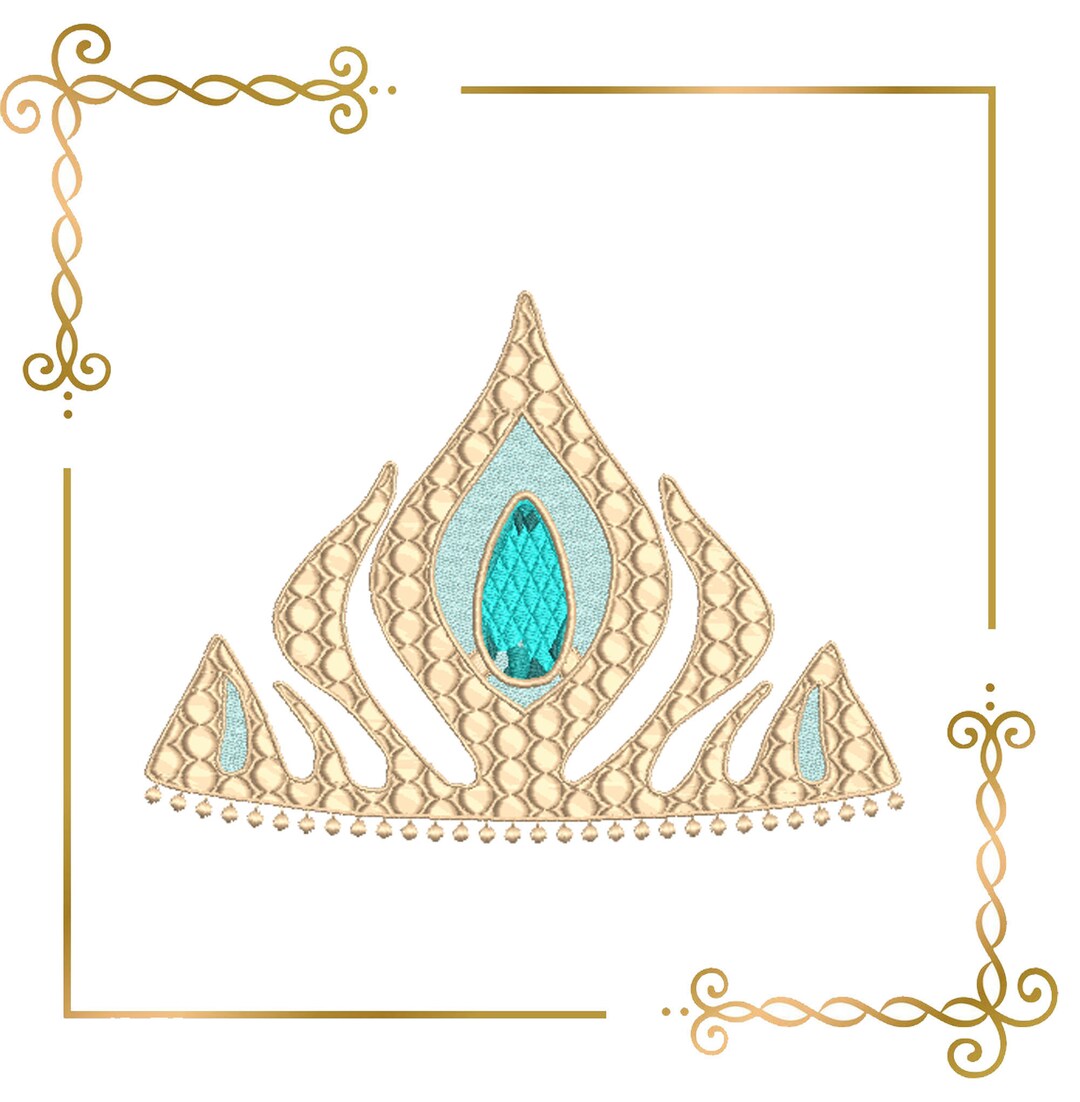 Princess, Elsa, Crown, Eis Embroidery Design to the Direct Download ...