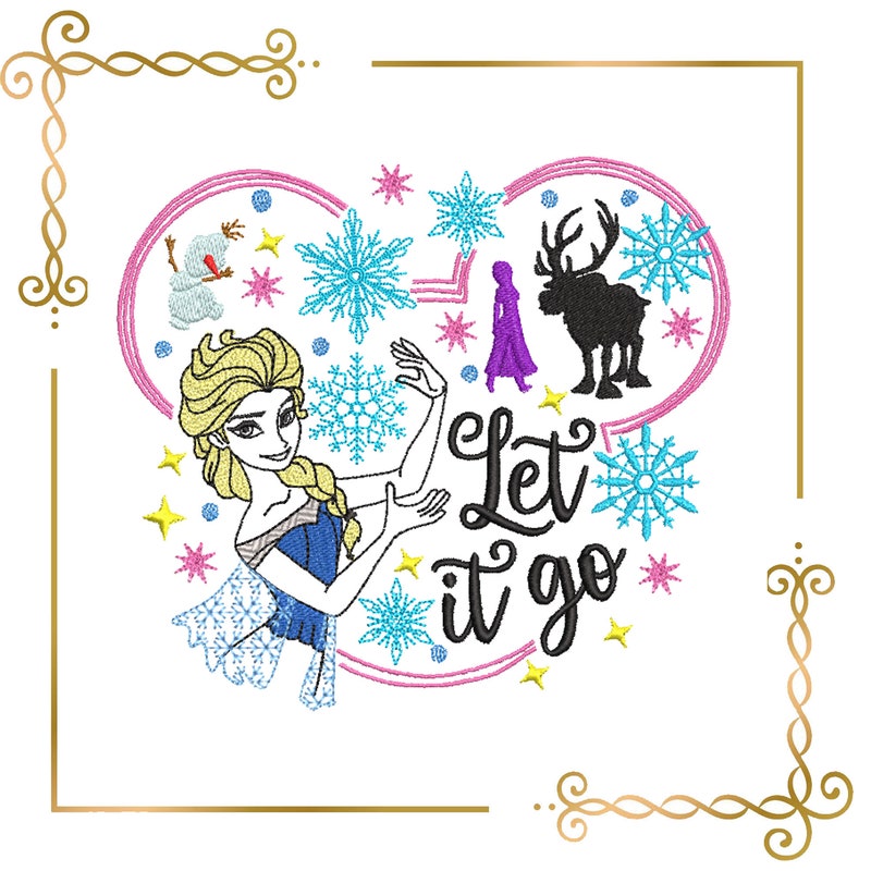 Frozen Embroidery - Etsy