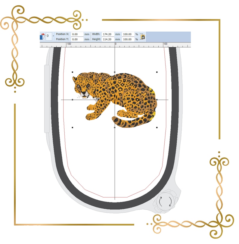 Cheetah Embroidery Design to the Direct Download. - Etsy