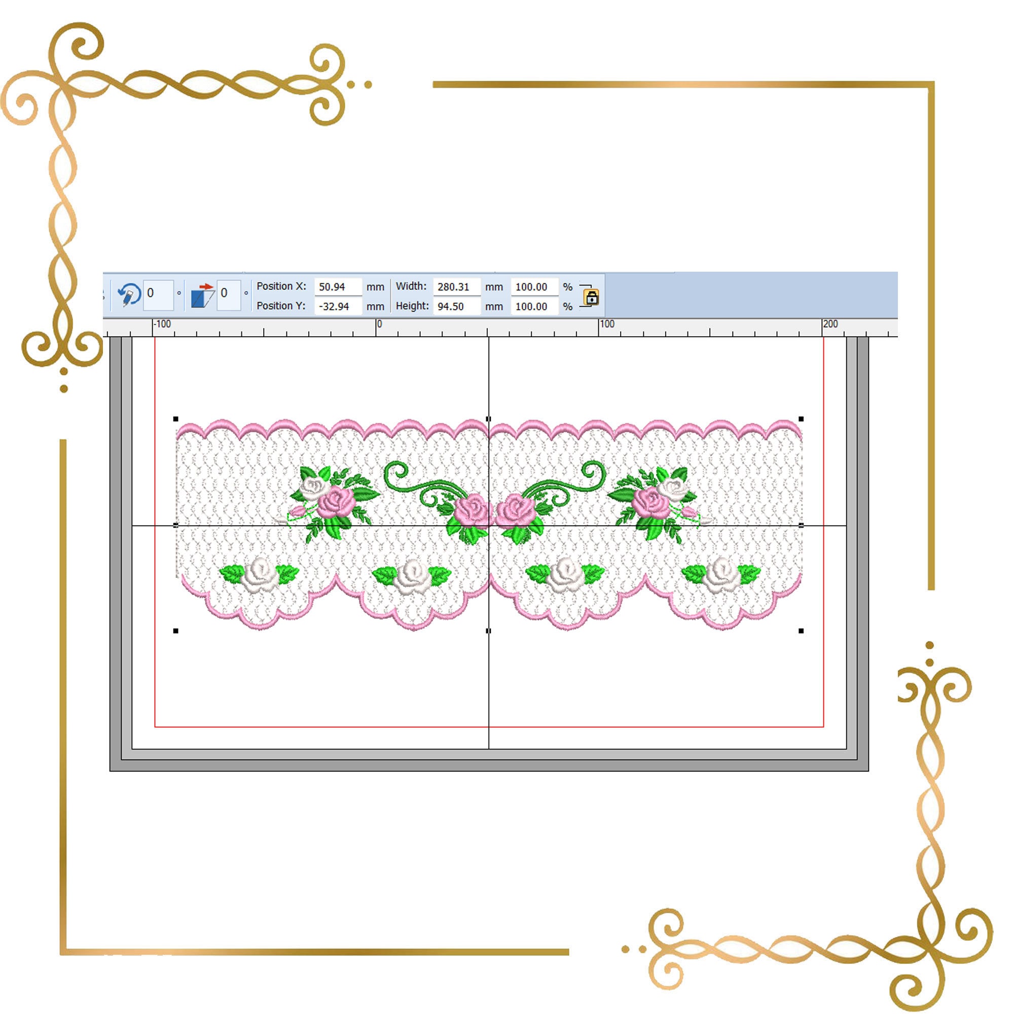 Roses Smocking Plate: Machine Embroidery Design (digital Download) - Etsy