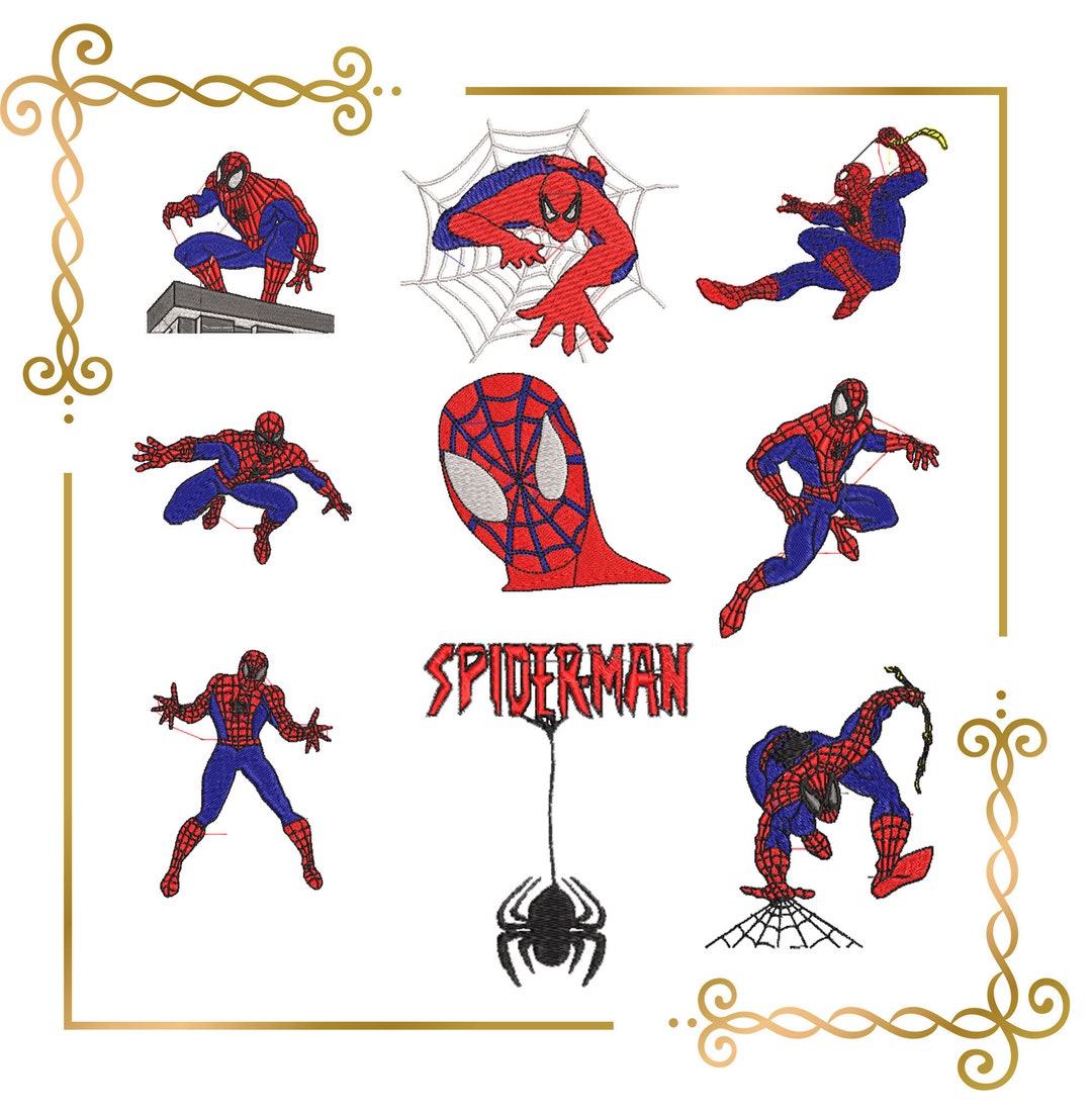 Spider SET 12 St. Embroidery Machine Design - Etsy