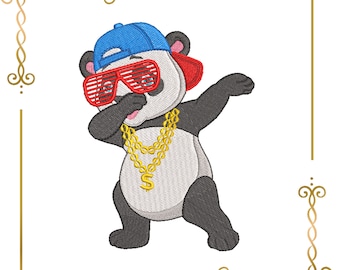 Embroidery Design Panda - Etsy