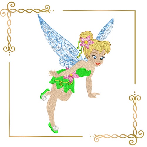Tinker Bell Christmas Embroidery Machine Embroidery Design - Etsy