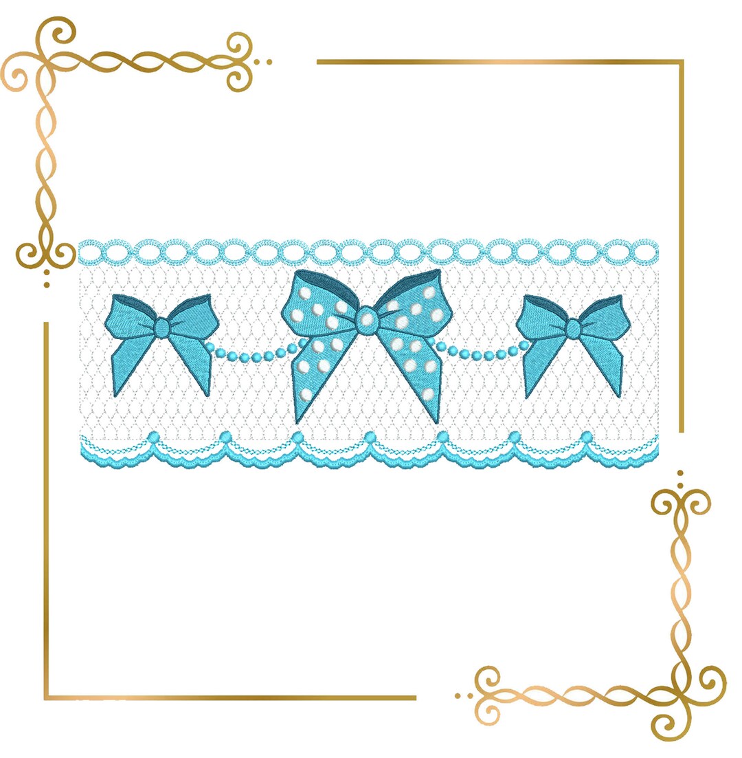 Smocking Bows Design Plate for Dress Machine Embroidery Design to the ...