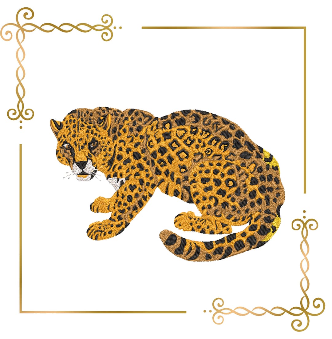 Cheetah Embroidery Design to the Direct Download. - Etsy