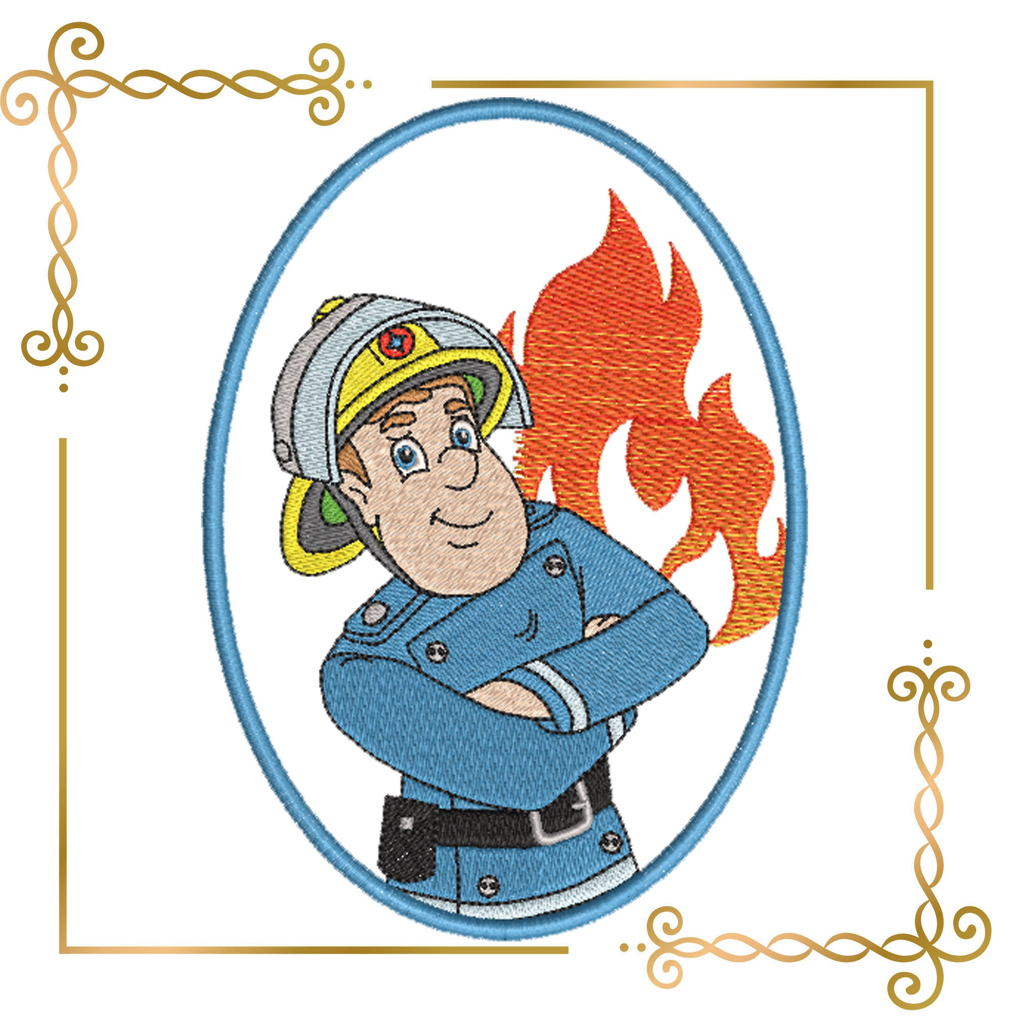 Fireman SAM SET 3 Variants Digital Embroidery Design File to - Etsy UK