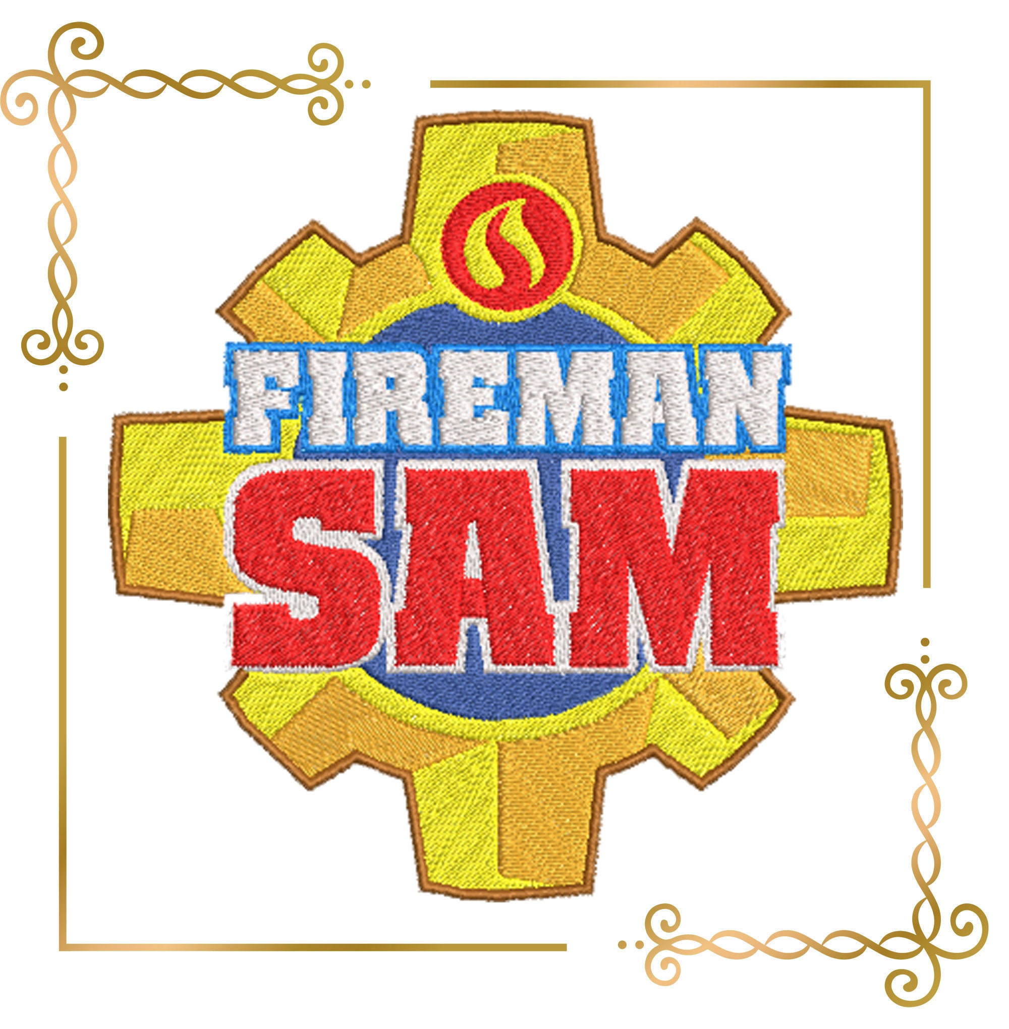 Fireman Sam Logo Digital Embroidery Design File 3 sizes | Etsy