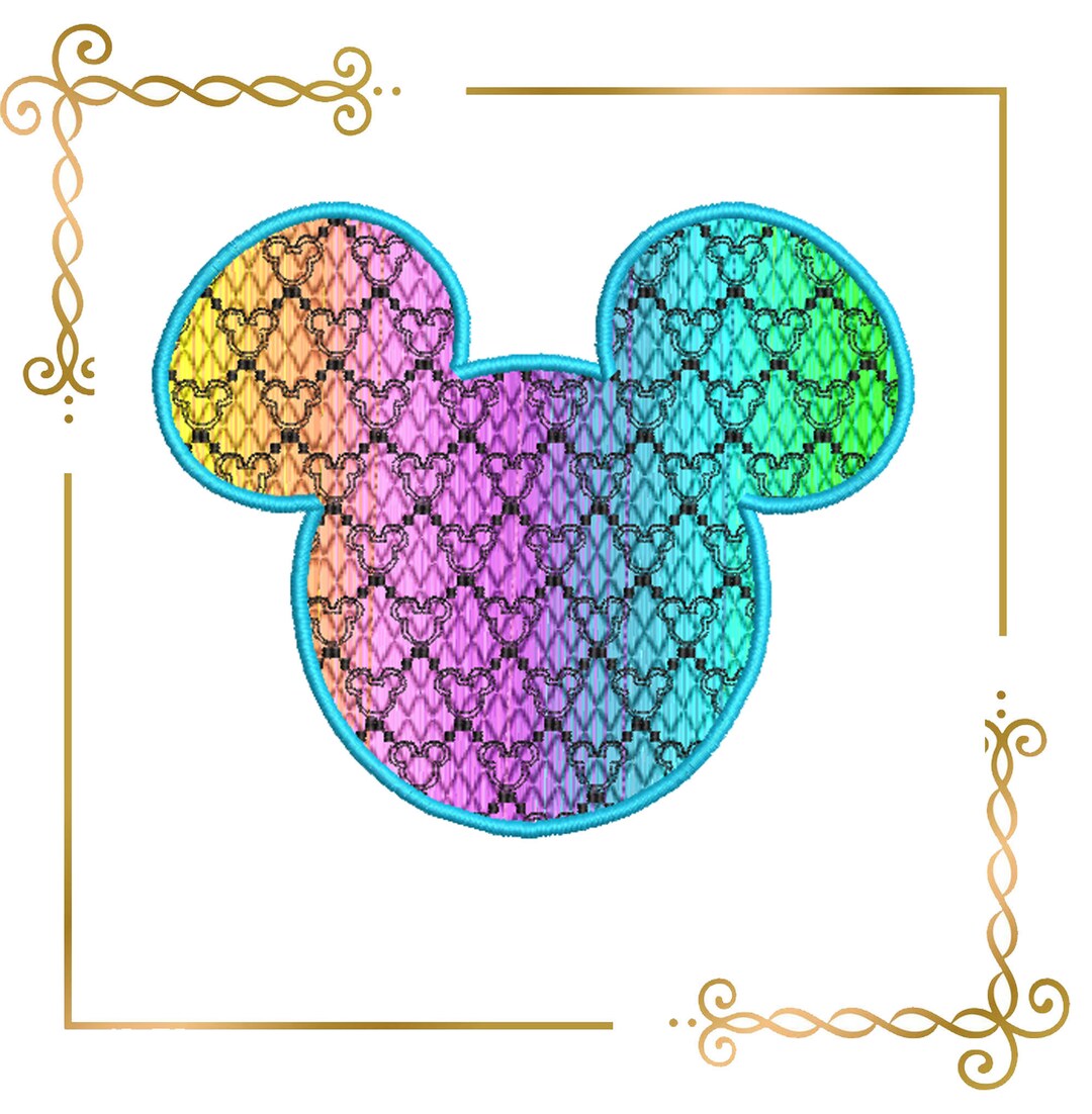 Mouse Rainbow Head 2 Variants Embroidery to the Direct Download - Etsy