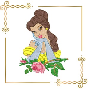 Princess, Belle Embroidery Design to the Direct Download. - Etsy