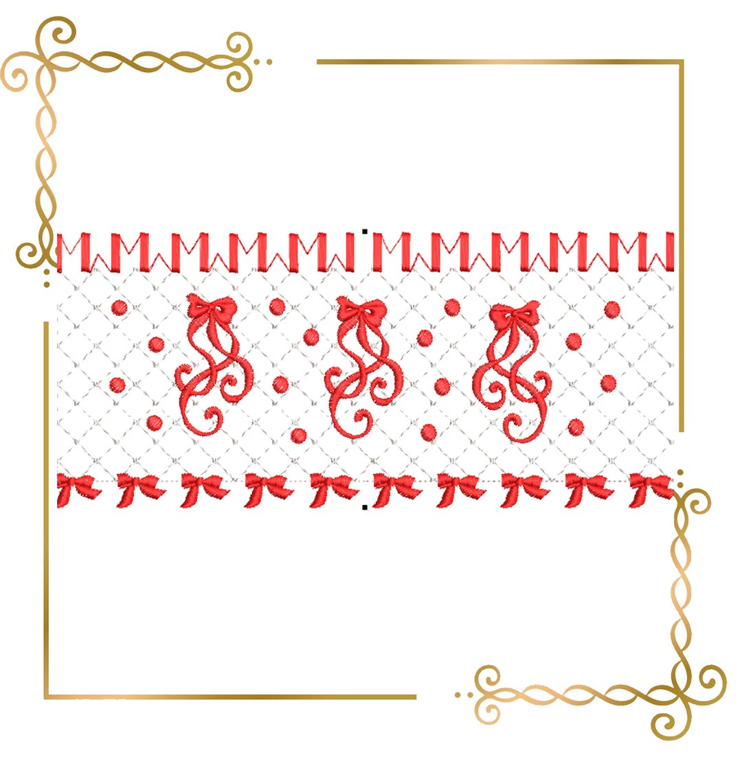 Smocking Plates, Bows, Design Plate Digital Machine Embroidery ...