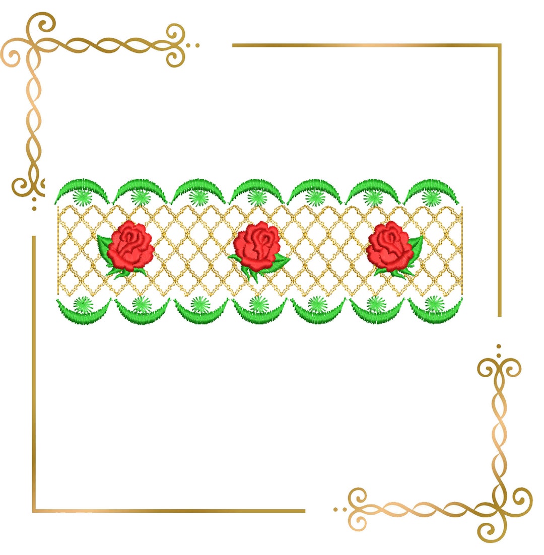Smocking Plate, Roses, Design Plate, Machine Embroidery Design to the ...