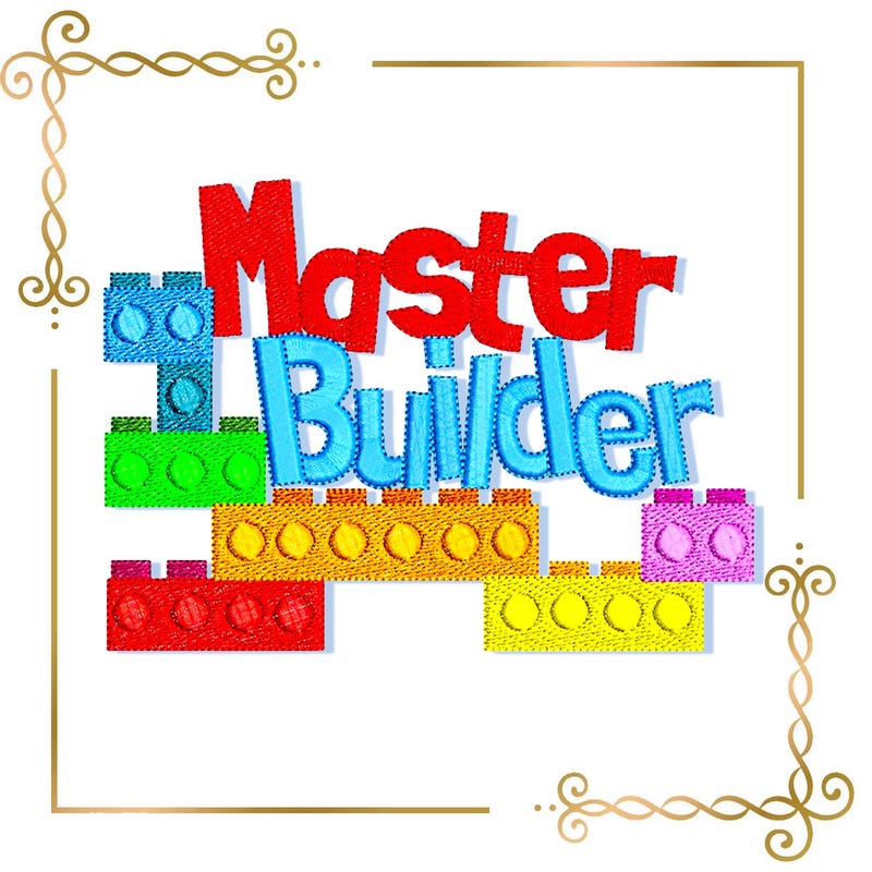 Legos Embroidery Design - Etsy UK