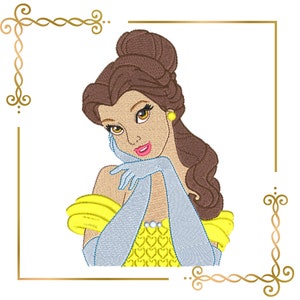 Princess, Belle Embroidery Design to the Direct Download. - Etsy