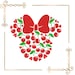Minnie, Head, Mouse, Summer Cherry Embroidery Design to the Direct ...