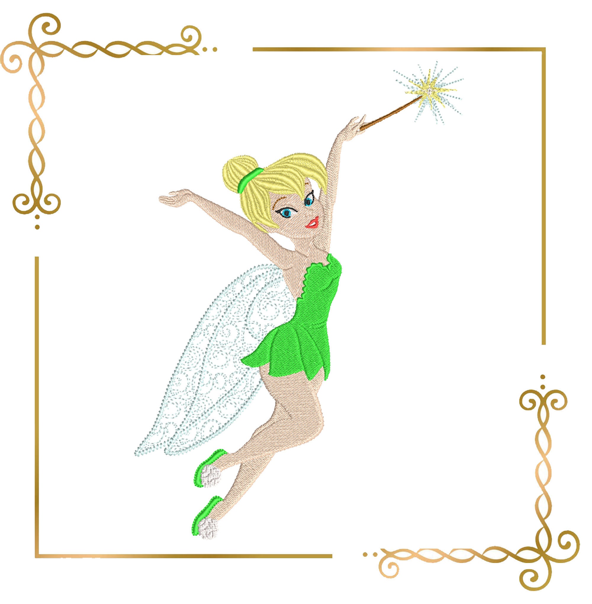 Tinkerbell Flying With Wand