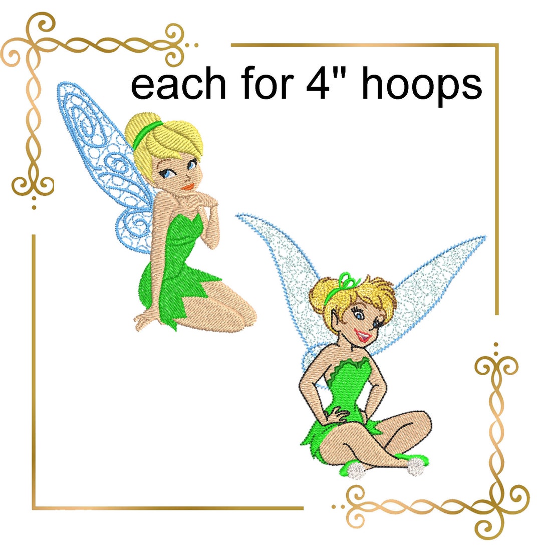 Tinker Bell Embroidery Design: 2 Fairy Variants (digital Download) - Etsy