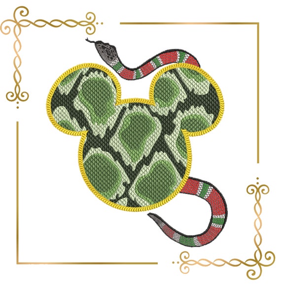 Mickey Mouse Head Snake Fantasy Embroidery Design to the - Etsy