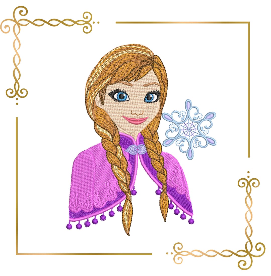 Princess Anna Winter Frozen Snowflakes 2 Variants - Etsy